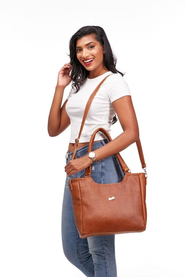 The Scotty Classic tote – Saddle tan leather | The Scotty Bag Co.